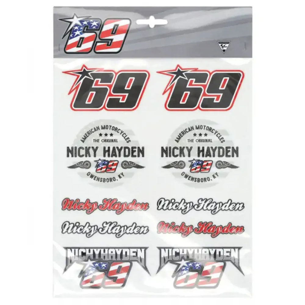 Nicky Hayden #69 Big Various Style Text & Number Full Sticker Set – Pitwalk