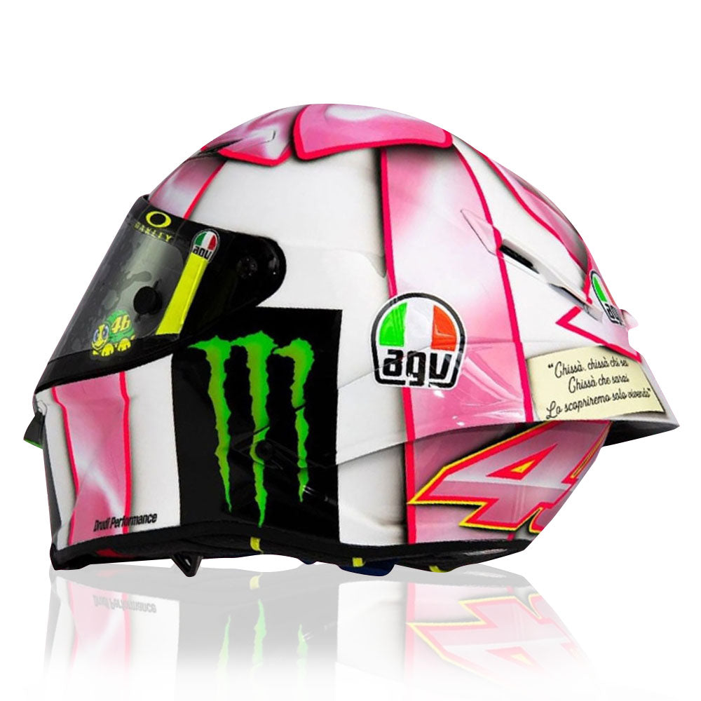 Valentino Rossi VR46 1:5 Scale Moto GP Mini Helmet Misano Race 1 2021 ...